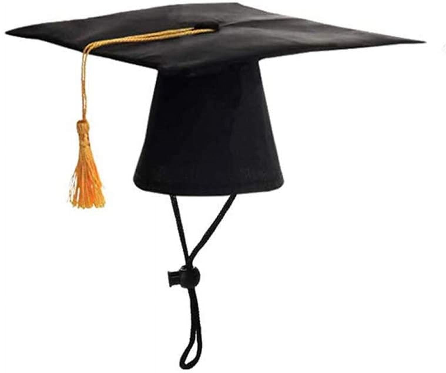 1 Piece Pet Grad Hat Pet Black Graduation Hat with Yellow Tassel Pet ...