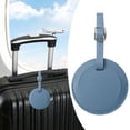 1 Piece Round Soft PU Leather Luggage Tag Adjustable Buckle Strap Anti ...