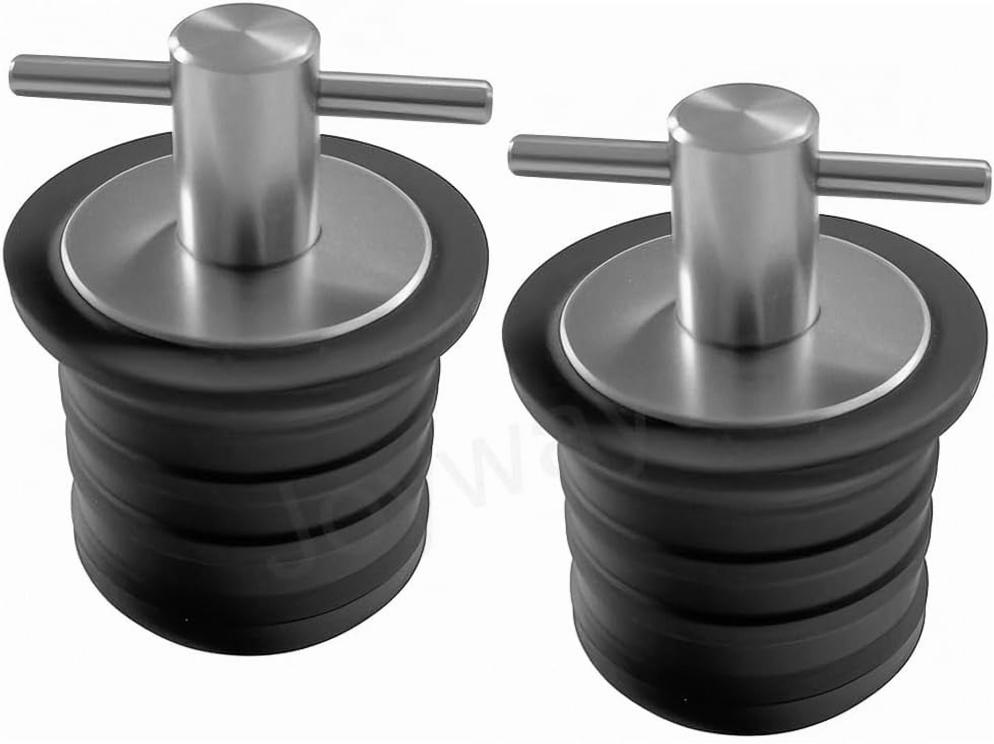1 Piece Rubber Drain Plug T Handle Twist Boat Marine Stainless Steel ...
