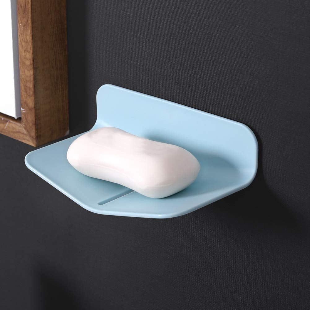 1 Piece Rubber Soap Dish No Drilling Self-Draining Soap Disc For ...