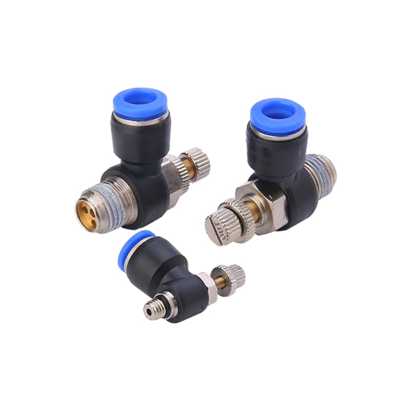 1 Piece SL Series Male Thread Plastic Brass Pneumatic Parts Throttle ...