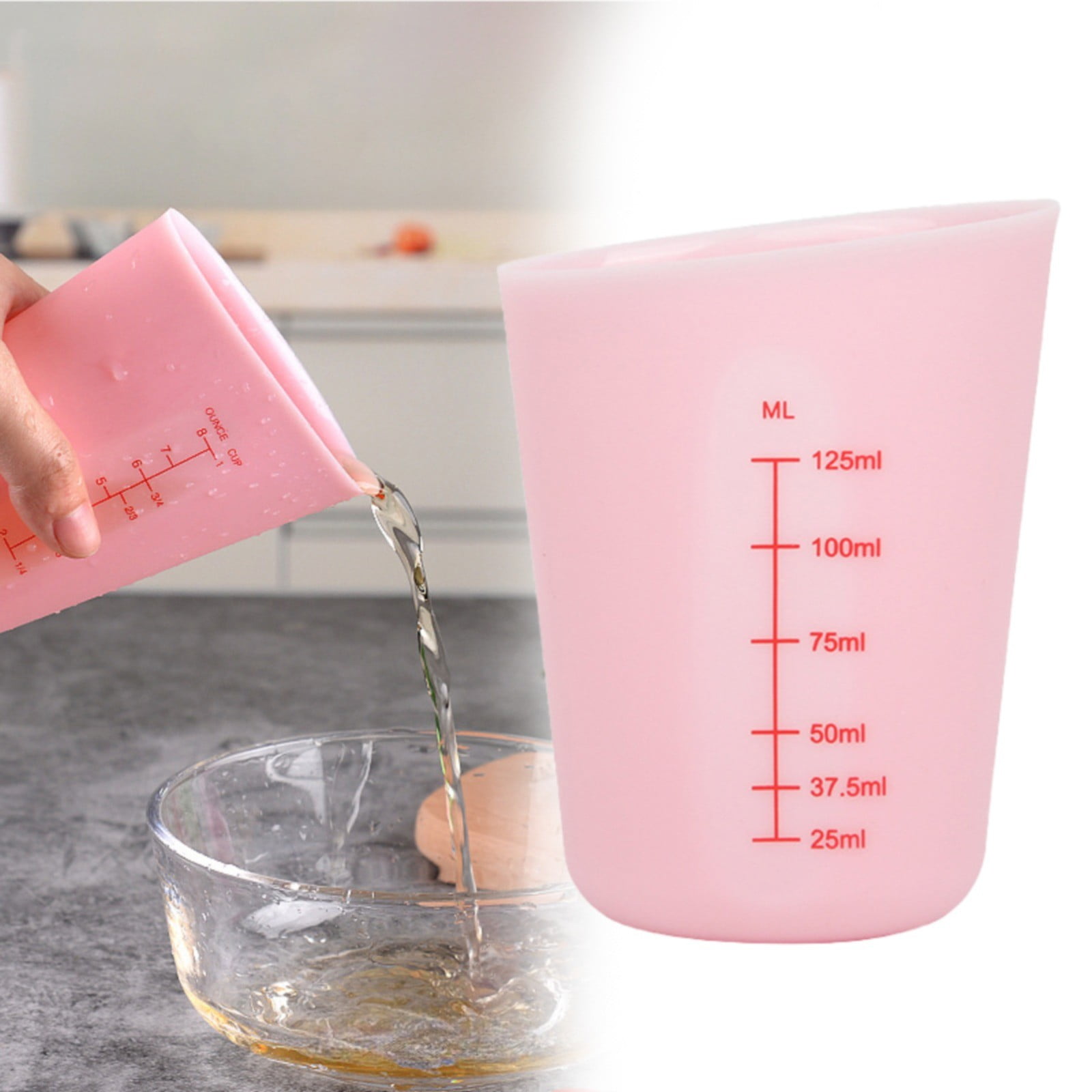 1 Piece Silicone Flexible Measuring Cup Flexible Measuring Melting Cup ...