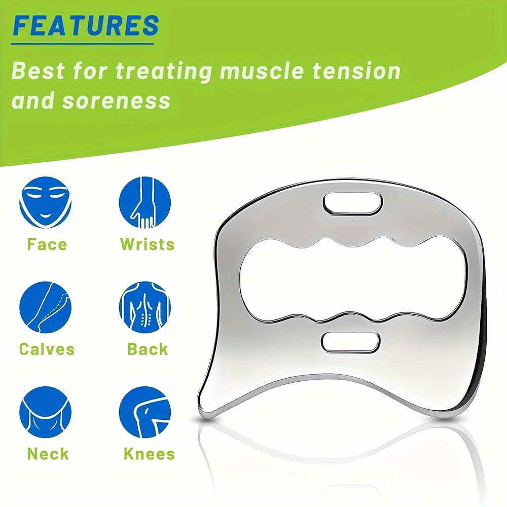 1 Piece Stainless Steel Gua Sha Massage Tool - Fascia Knife Gua Sha ...