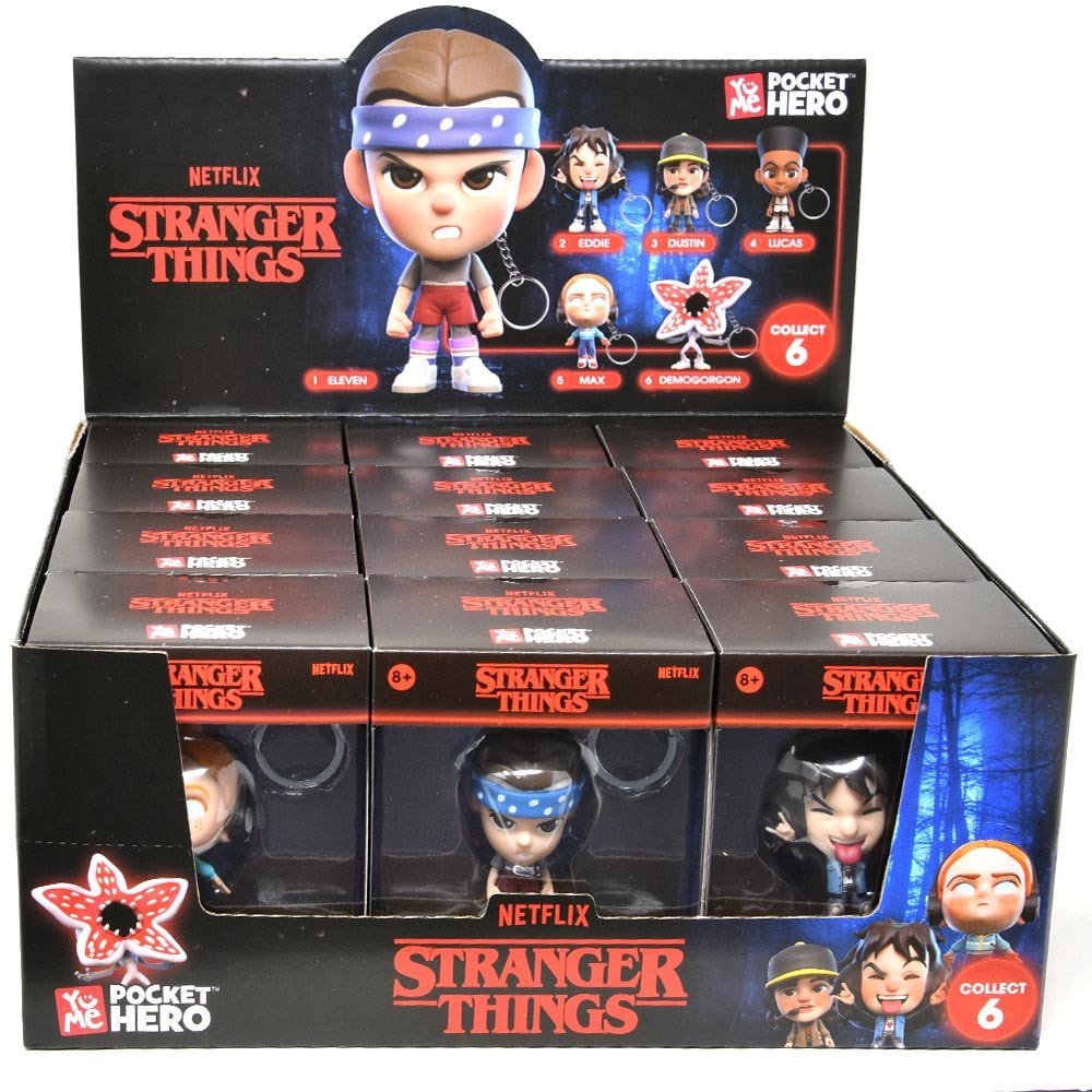 1 Piece Stranger Things Pocket Hero Keychain Window Box Series 1 (PDQ ...