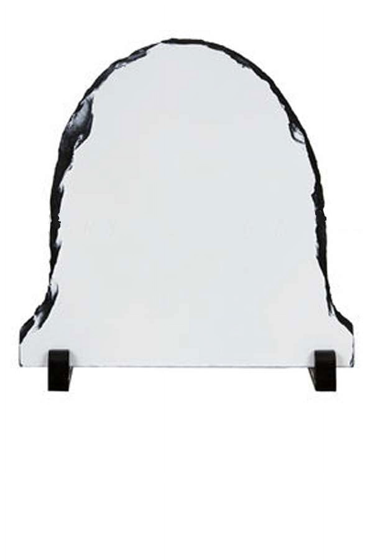 1 Piece Sublimation Blank Rock Photo Slate Plaque Semi Circle Round Dye ...