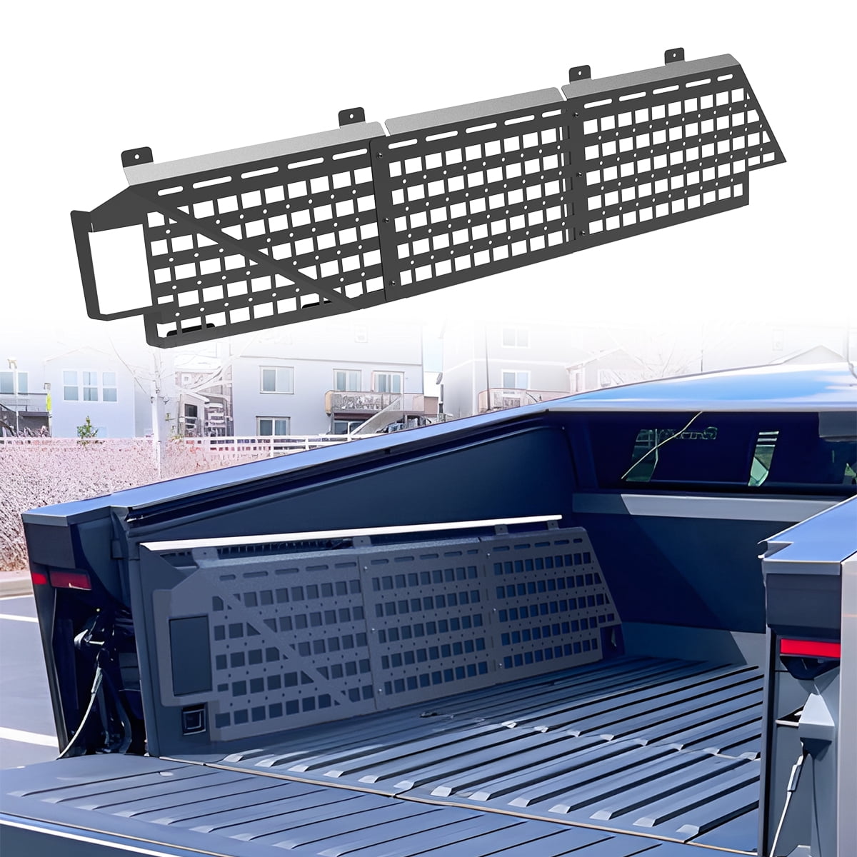 1 Piece Truck Bed Molle Panel for Tesla Cybertruck 2024-2026 Carbon ...