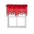 Red Beaded Curtain Valance, Semisheer Window Treatment, Light-Filtering ...