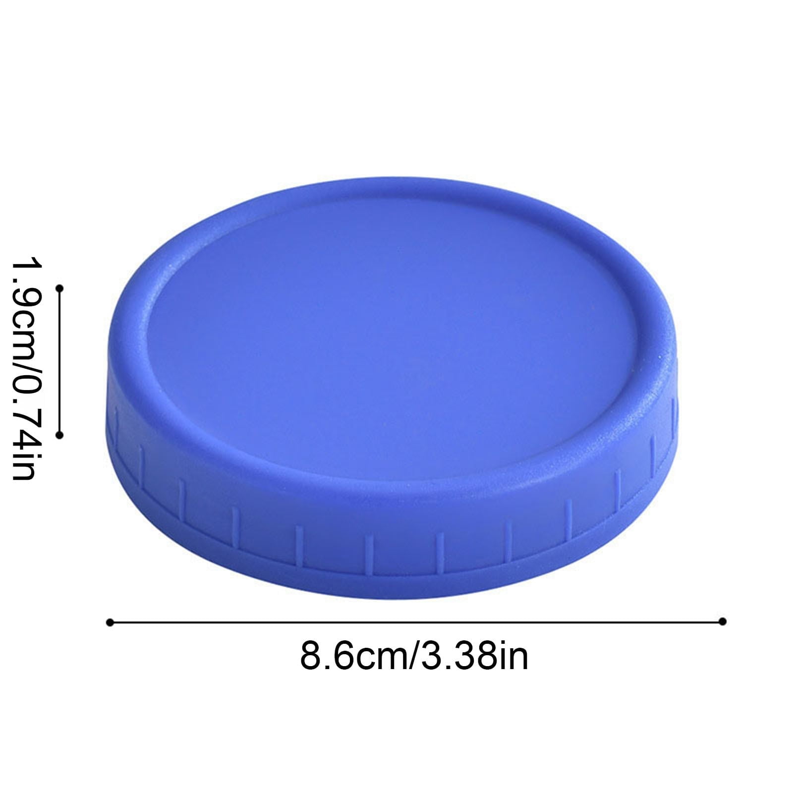 1-Piece Wide Mouth Mason Jar Lid, 86mm Ribbed Plastic Cover for Canning ...