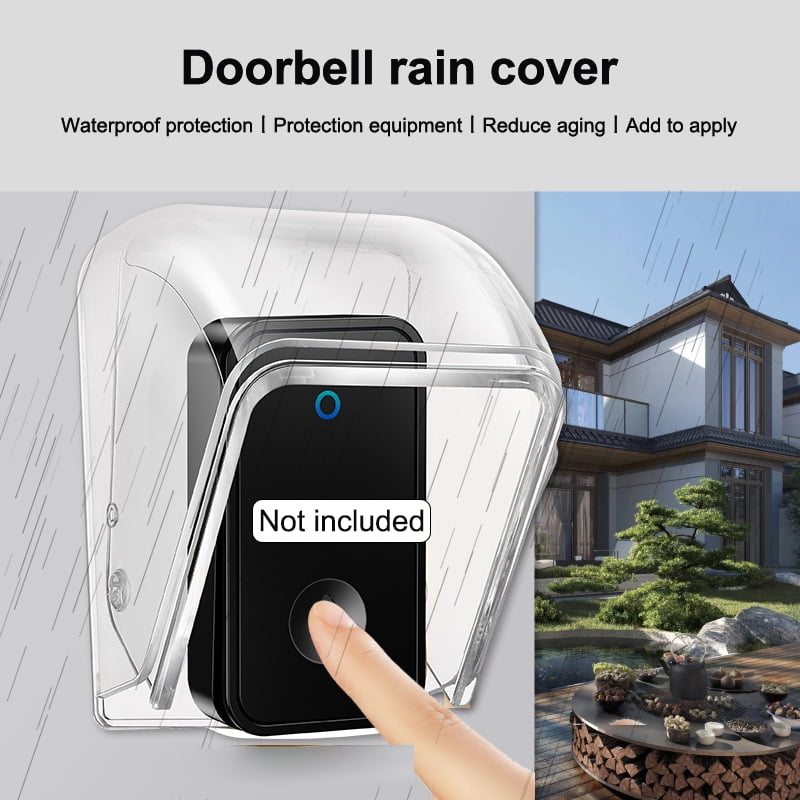 1 Piece Wireless Rainproof Doorbell Box Outdoor Transparent Doorbell ...
