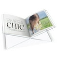 1 Piece X Shaped Acrylic Book Stand, Clear Open Book Holder ...