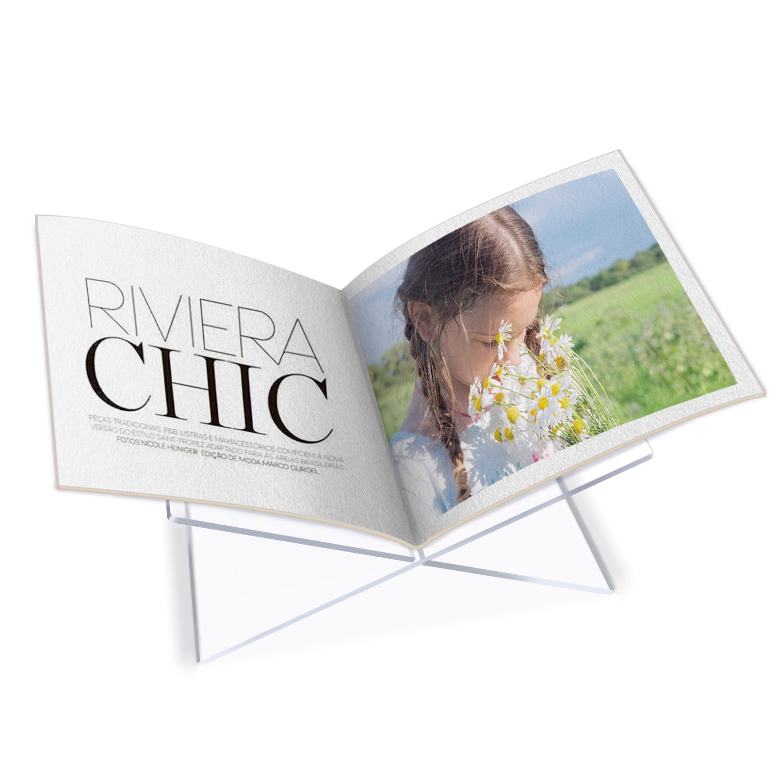 1 Piece X Shaped Acrylic Book Stand, Clear Open Book Holder ...