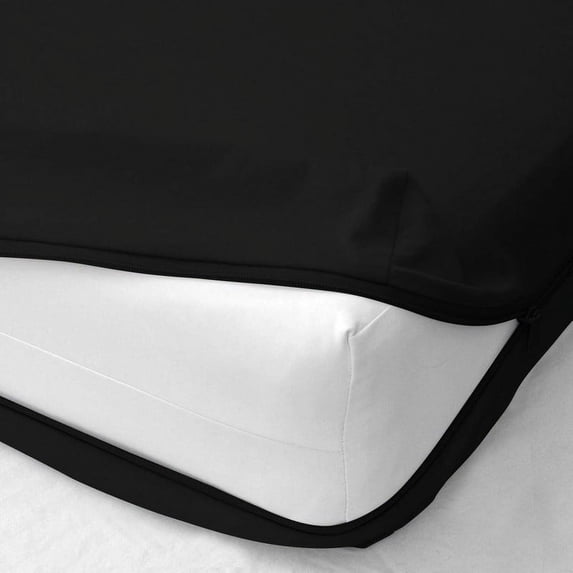 1 Piece Zipper Fitted Sheet Only- 100% Egyptian Cotton- 16" Deep Pocket ...