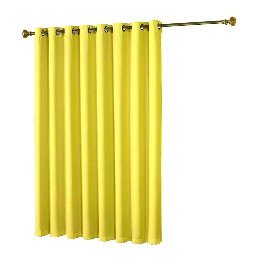 1 Piece yellow window thermal panels blackout with grommets silky soft ...