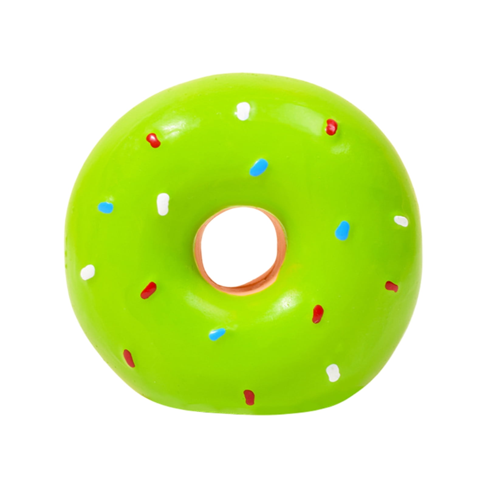 1 Pieces 2.76 Inch Assorted Donut Dog Chew Christmas Toy with Squeakers ...
