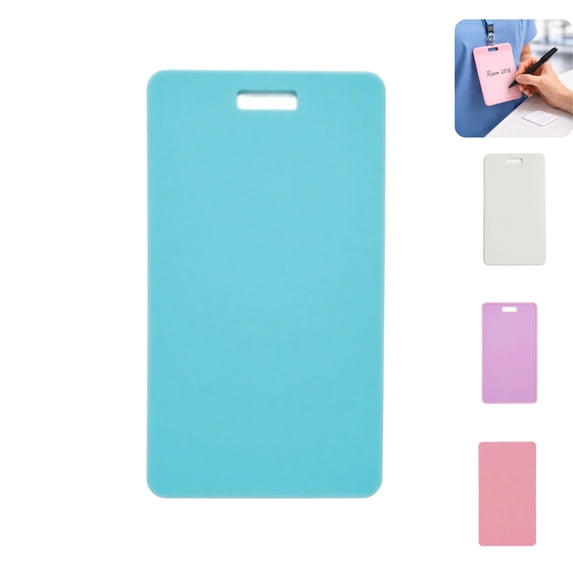 1 Pieces 4.72”*2.95” Erasable Notepad Badge with Retractable Badge Reel ...