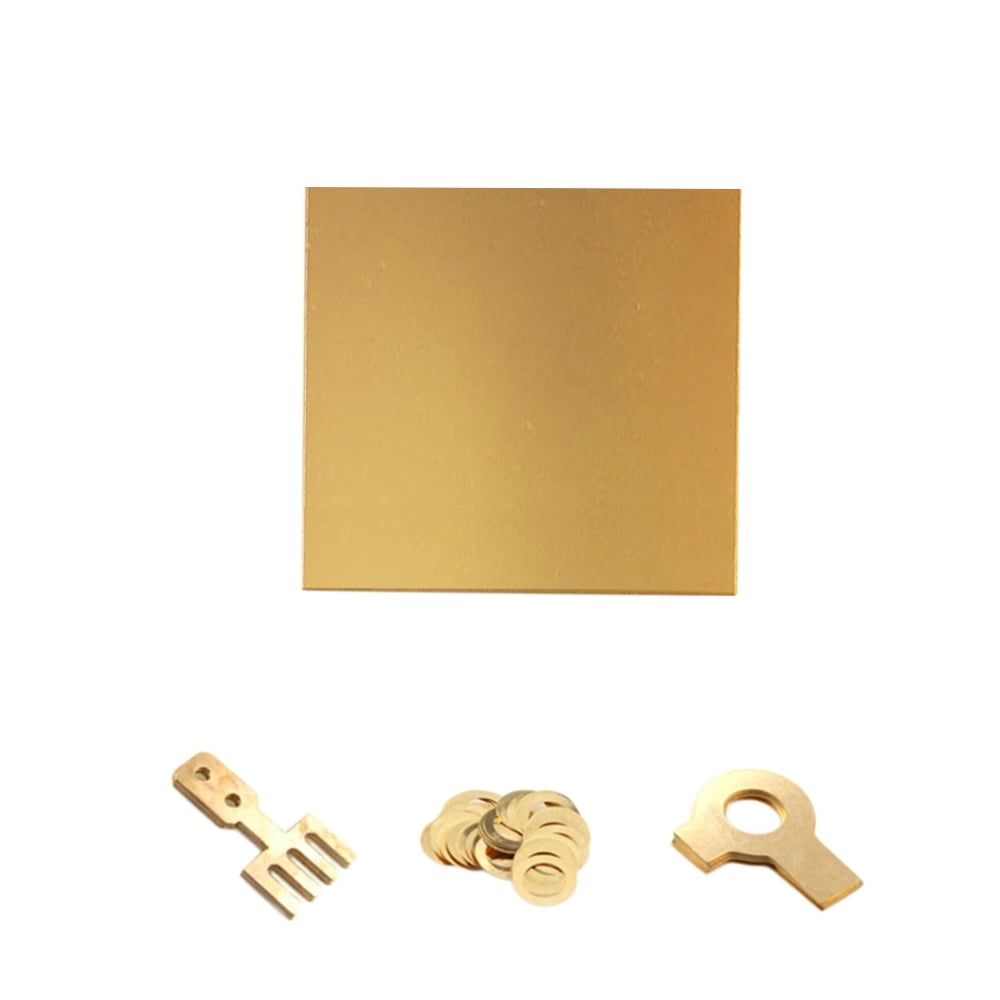 1 Pieces Brass Sheet 3.9 x 3.9 Inches 3 Gauge 6mm Thickness Brass ...