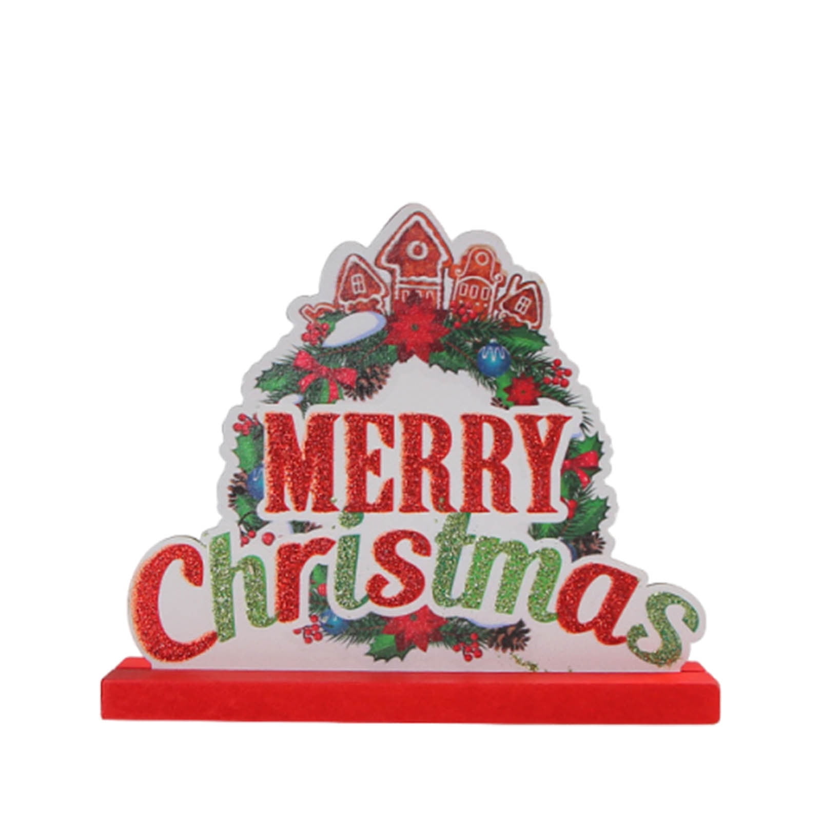 1 Pieces Christmas Table Decorations Wooden Santa Claus Table Top Sign ...
