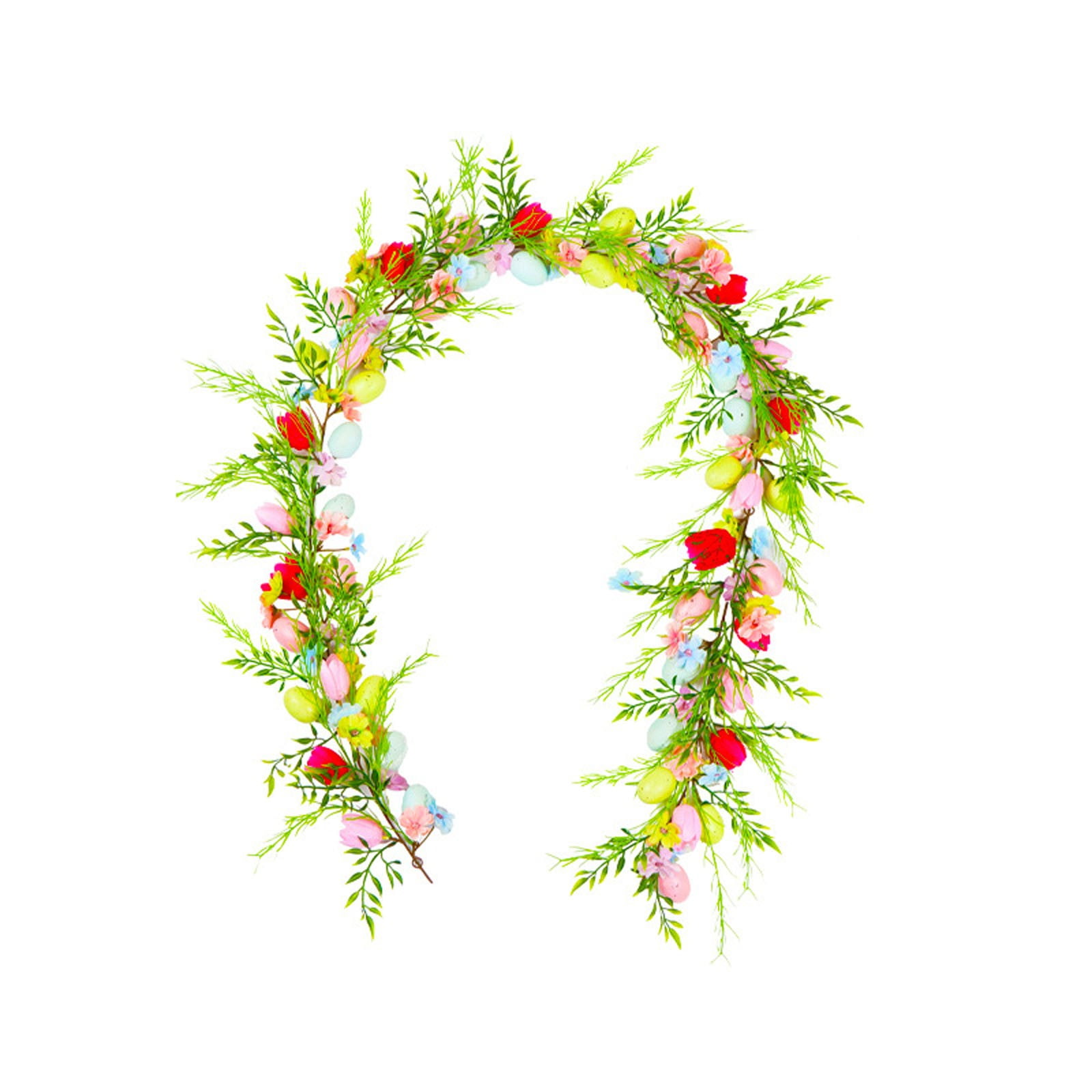 1 Pieces Easter Egg Garland For Mantle Spring Vine Flower Easter ...