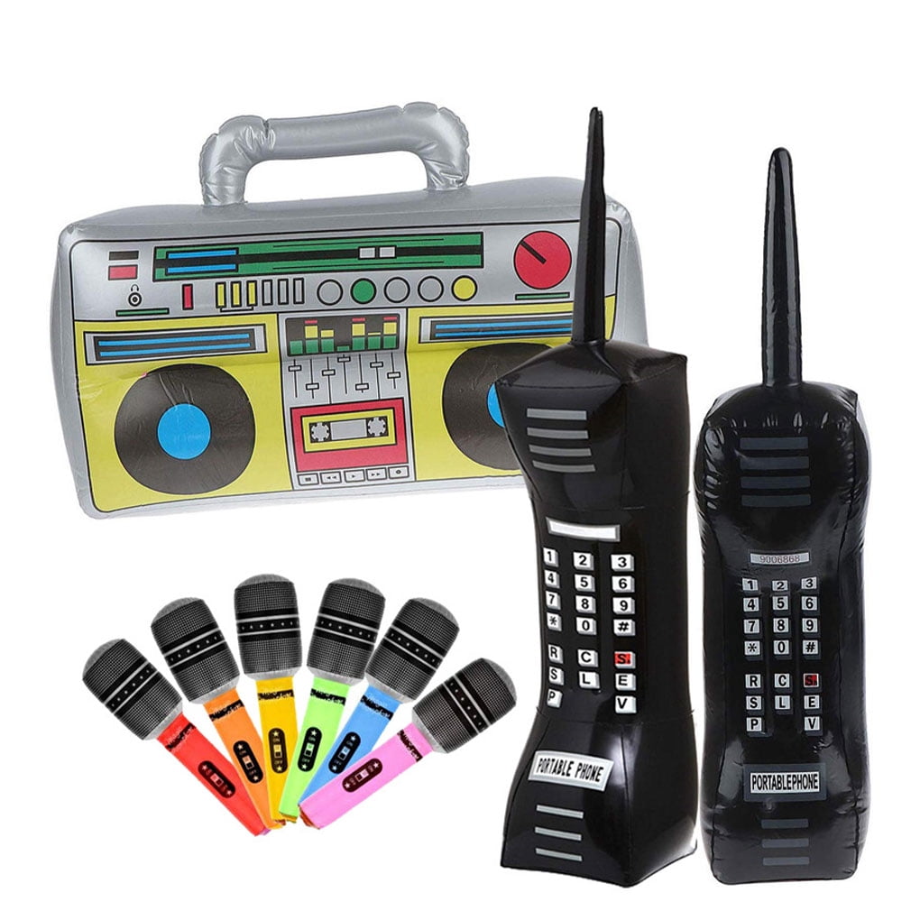 1 Pieces Inflatable Radio Boombox Phone Props 80s 90s Decorations Hip ...