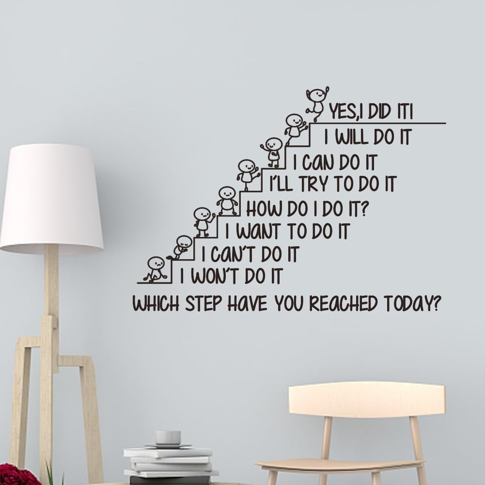 1 Pieces Inspirational Wall Decals Stickers Quotes Ladder Wall Decals ...