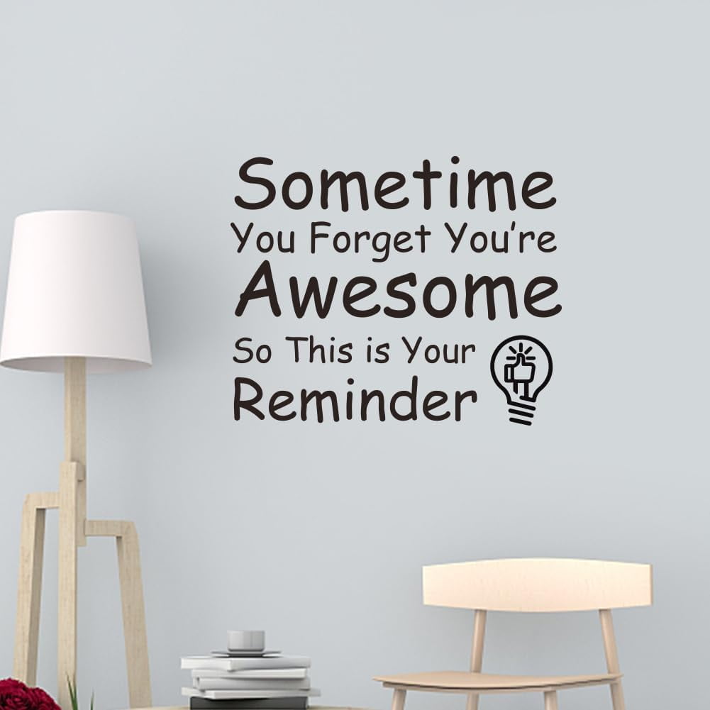 1 Pieces Inspirational Wall Decals Stickers Quotes Reminder Wall Decals ...