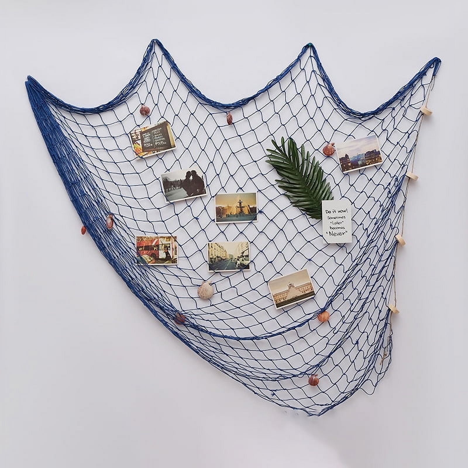1 Pieces Natural Fish Net Ocean Themed Wall Hangings Party Decor ...