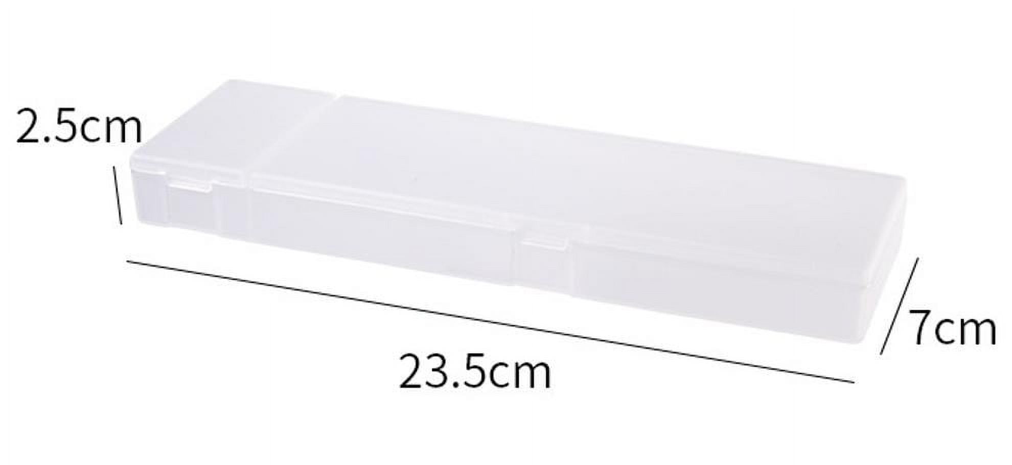 1 Pieces Plastic Pencil Case Plastic Stationery Case with Hinged Lid ...