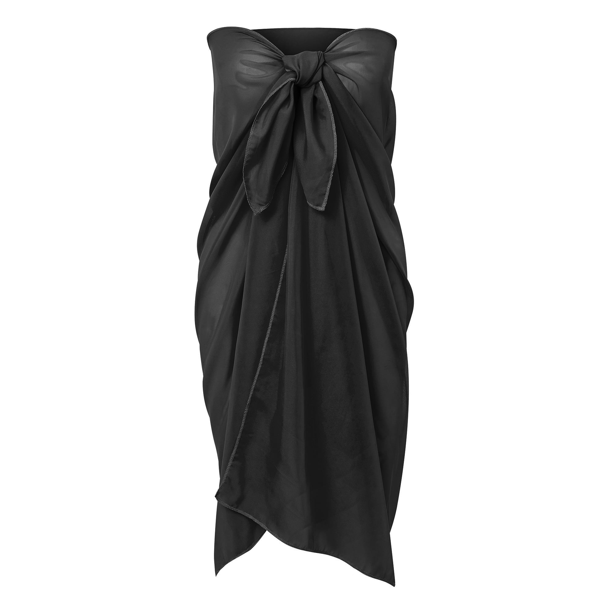 1 Pieces Sarong Swimsuit Coverup for Women Chiffon Long Beach Skirt ...