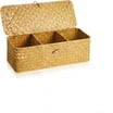 Wicker Storage Basket Woven Rattan Storage Box With Lids Hand Woven ...