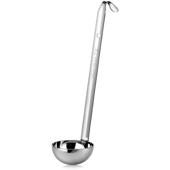 1 Pieces Stainless Steel Ladle Soup Handle Ladle with Pouring Rim for ...
