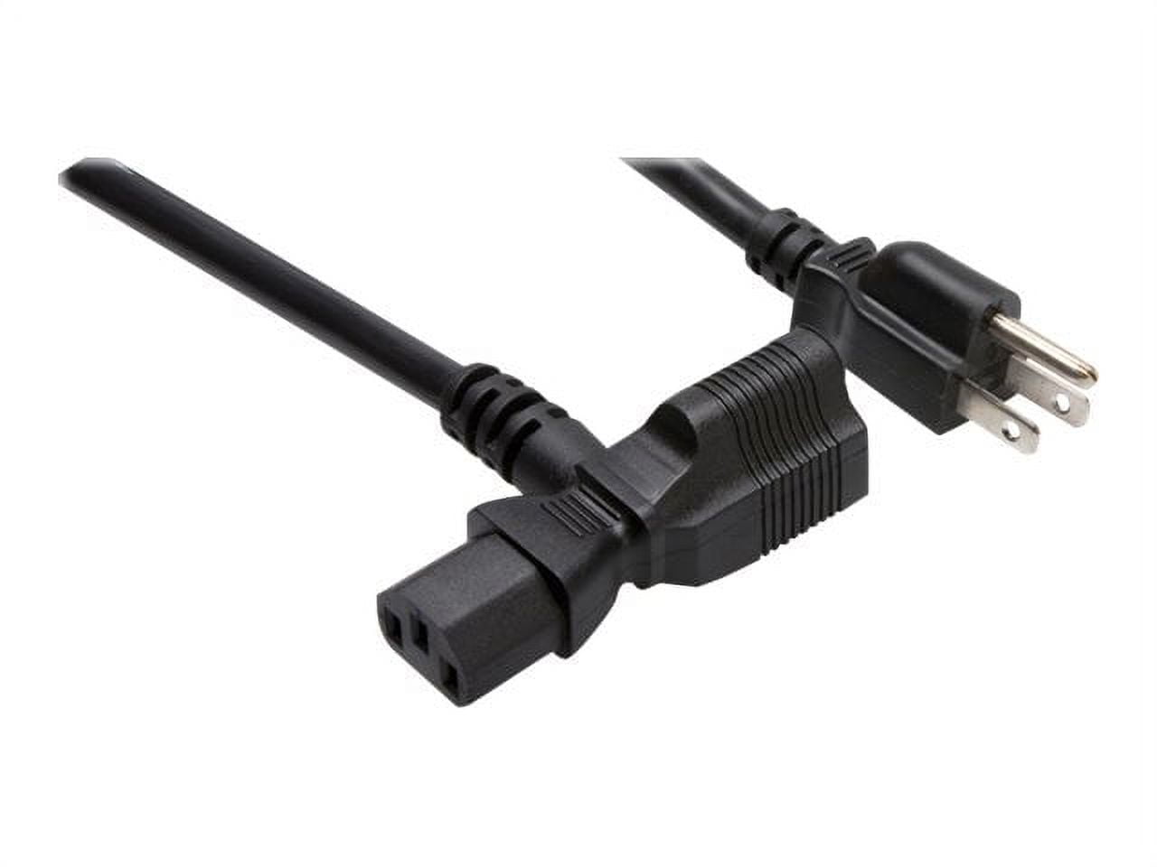 1' Piggyback IEC C13 to NEMA 5-15P Power Cord - Walmart.com