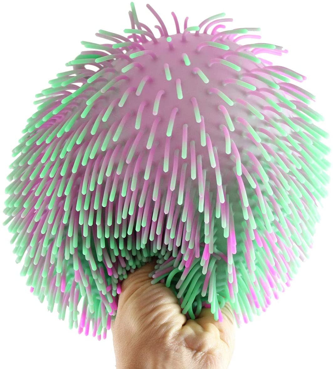 1 Pink/Teal Multi-Color Tie Dye Swirl Jumbo 8" Puffer Ball - Sensory ...