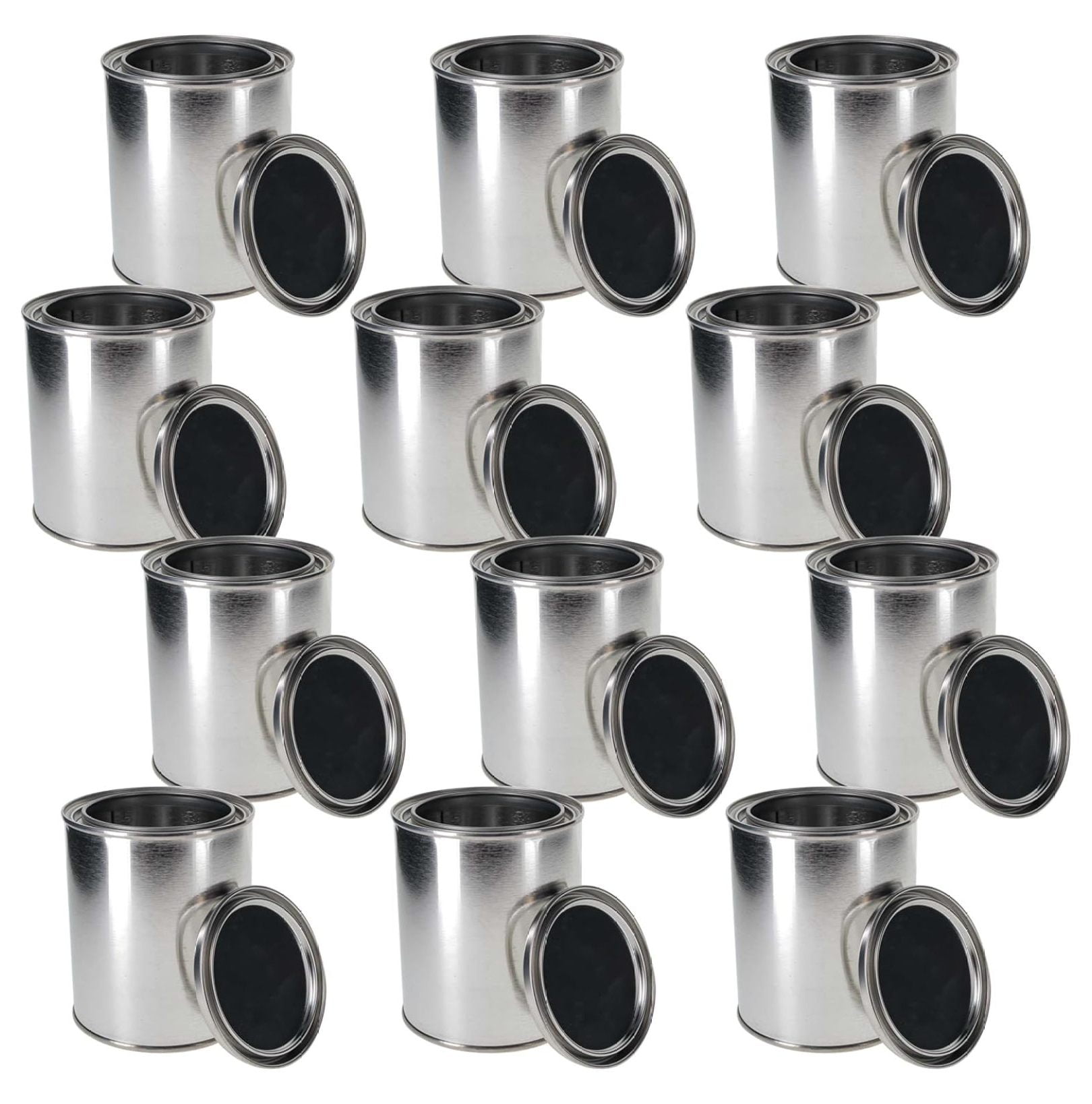 1 Pint Metal Paint Cans with Lids - 12 Pack - Empty Steel Storage ...