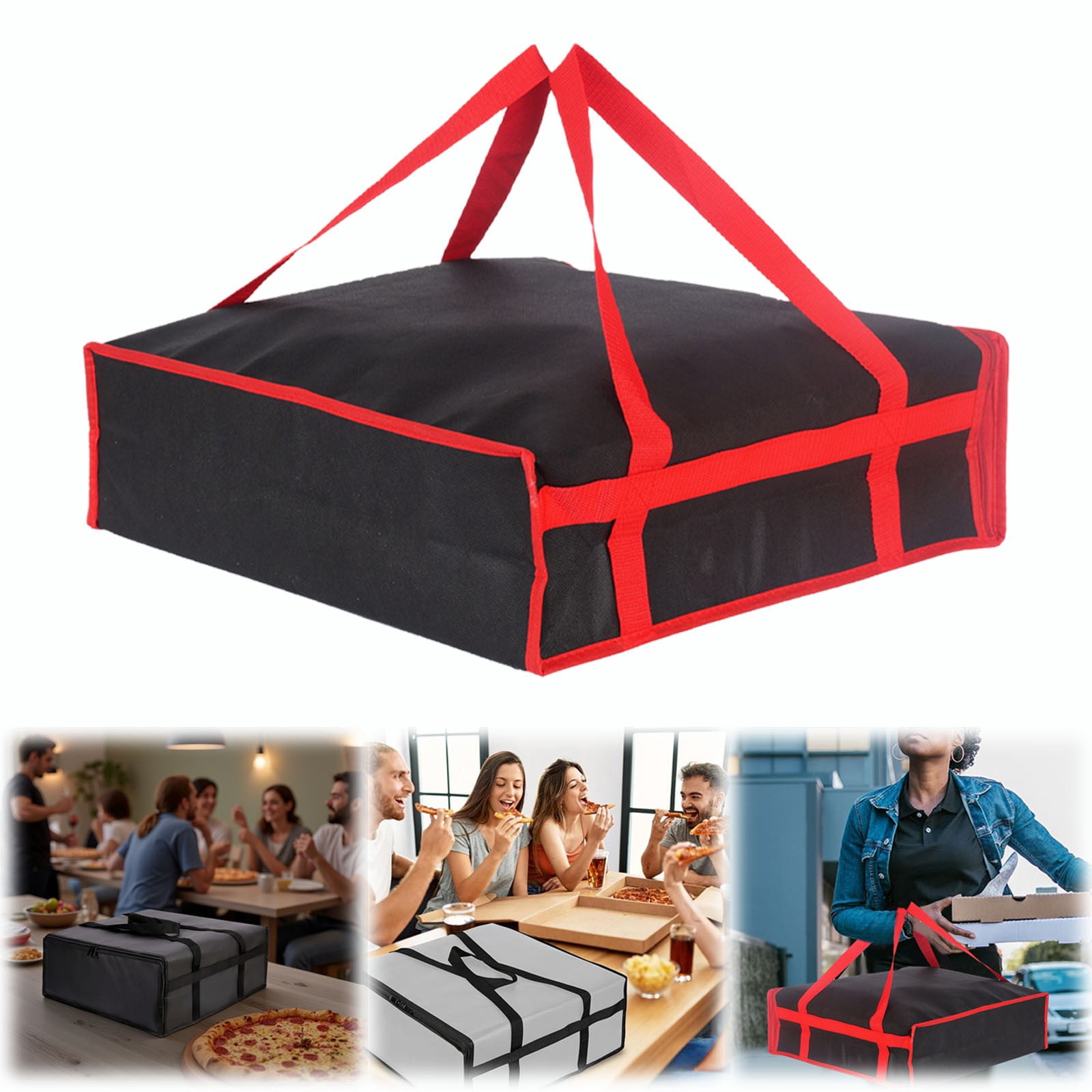1 Pizza Cooler Delivery Bag,Insulated Bag Large Capacity Pizza Bag ...