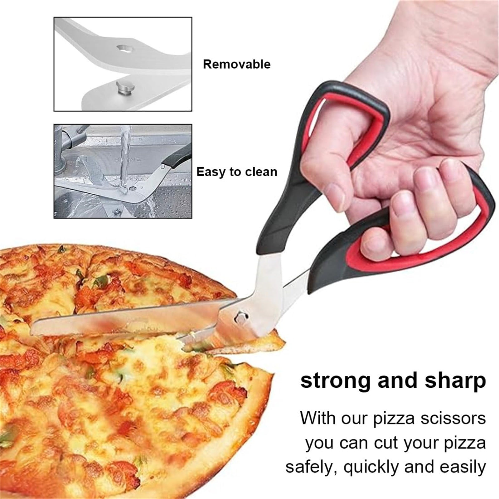 1 Pizza Scissors Pizza Cutter With Sharp Food Grade Stainless And ...
