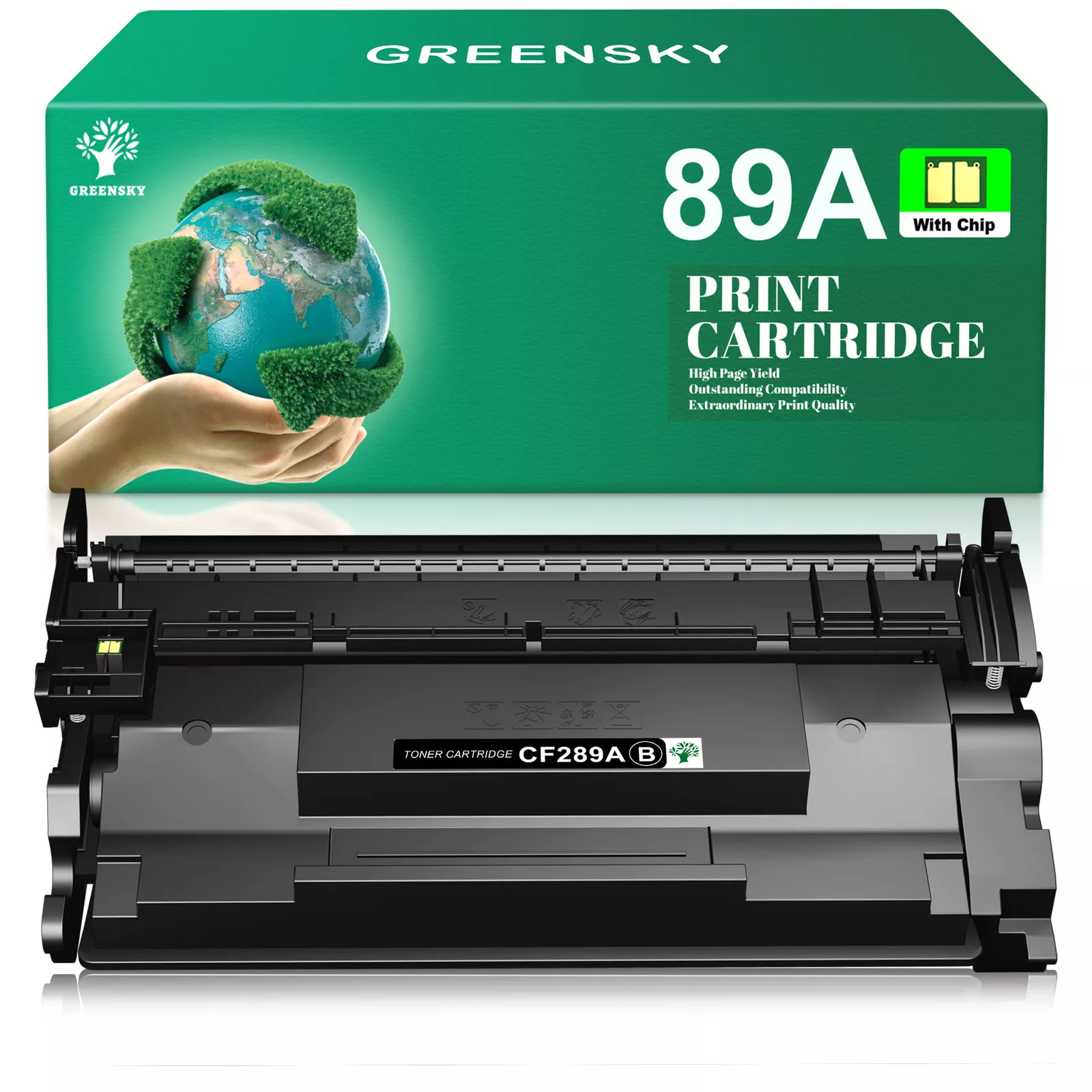 1 Pk With Chip CF289A 89A Black Toner for LaserJet M507dn n M507x ...