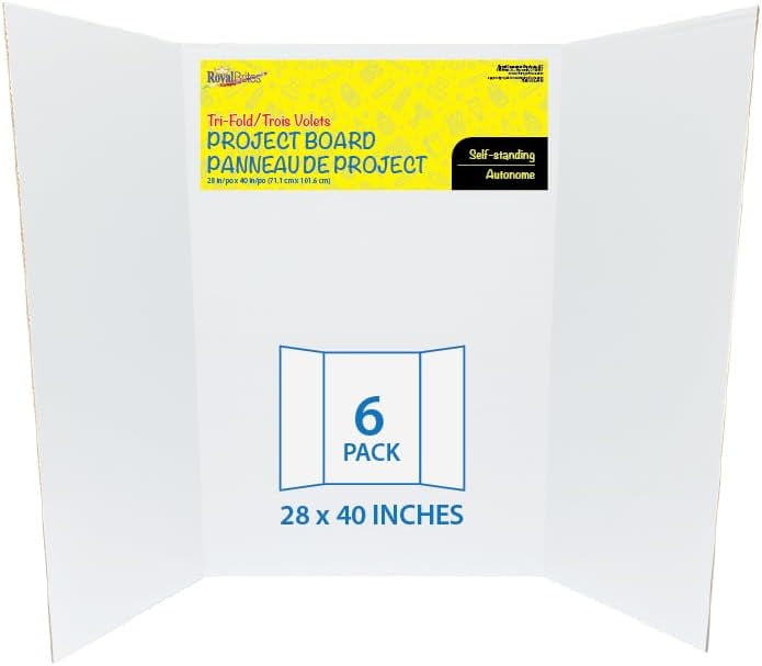 1-Ply Corrugated Tri-fold Project Board 28" x 40", Exhibition ...