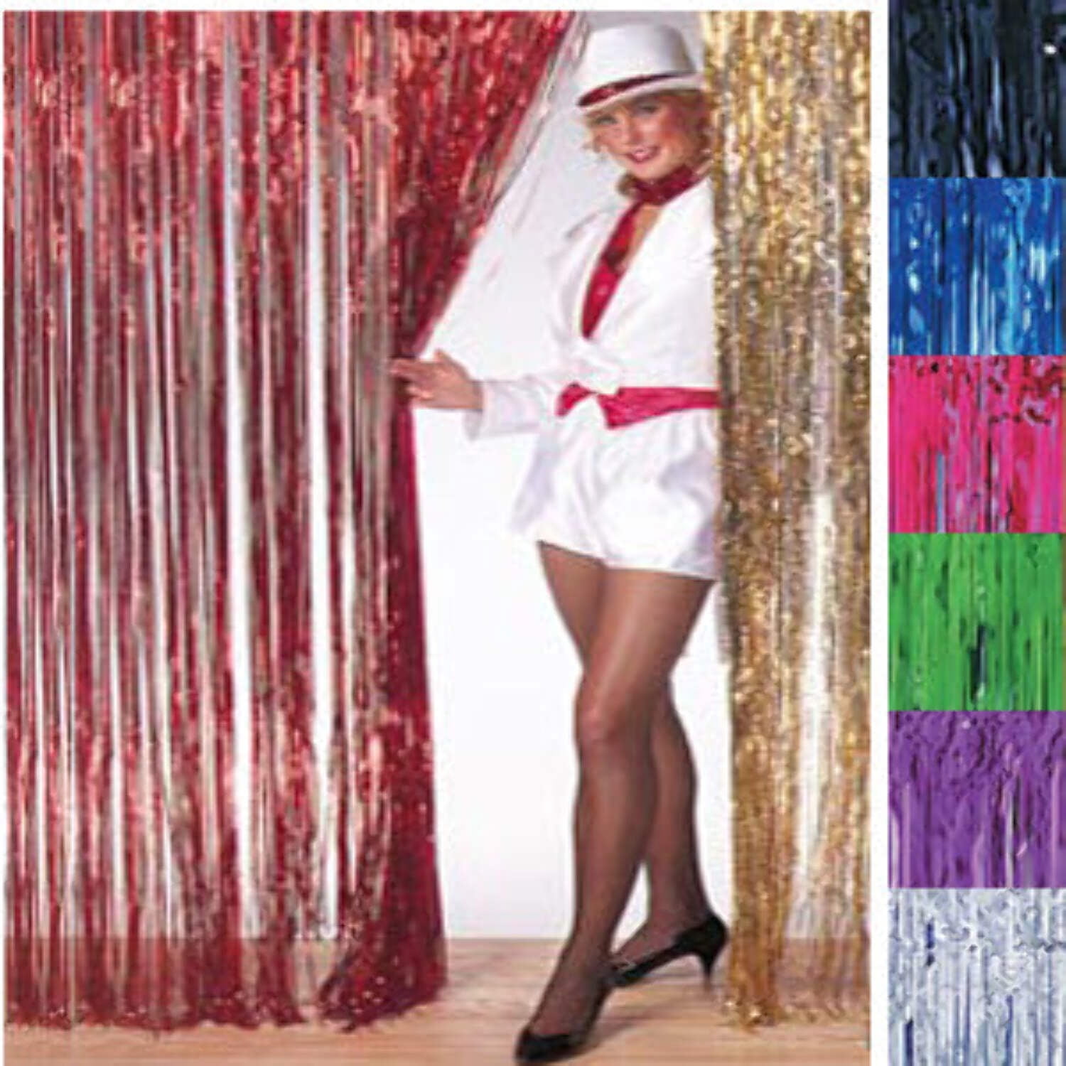 1-Ply FR Gleam N Curtain 8 x 3 Gold - 6 Pack (1/Pkg) - Walmart.com