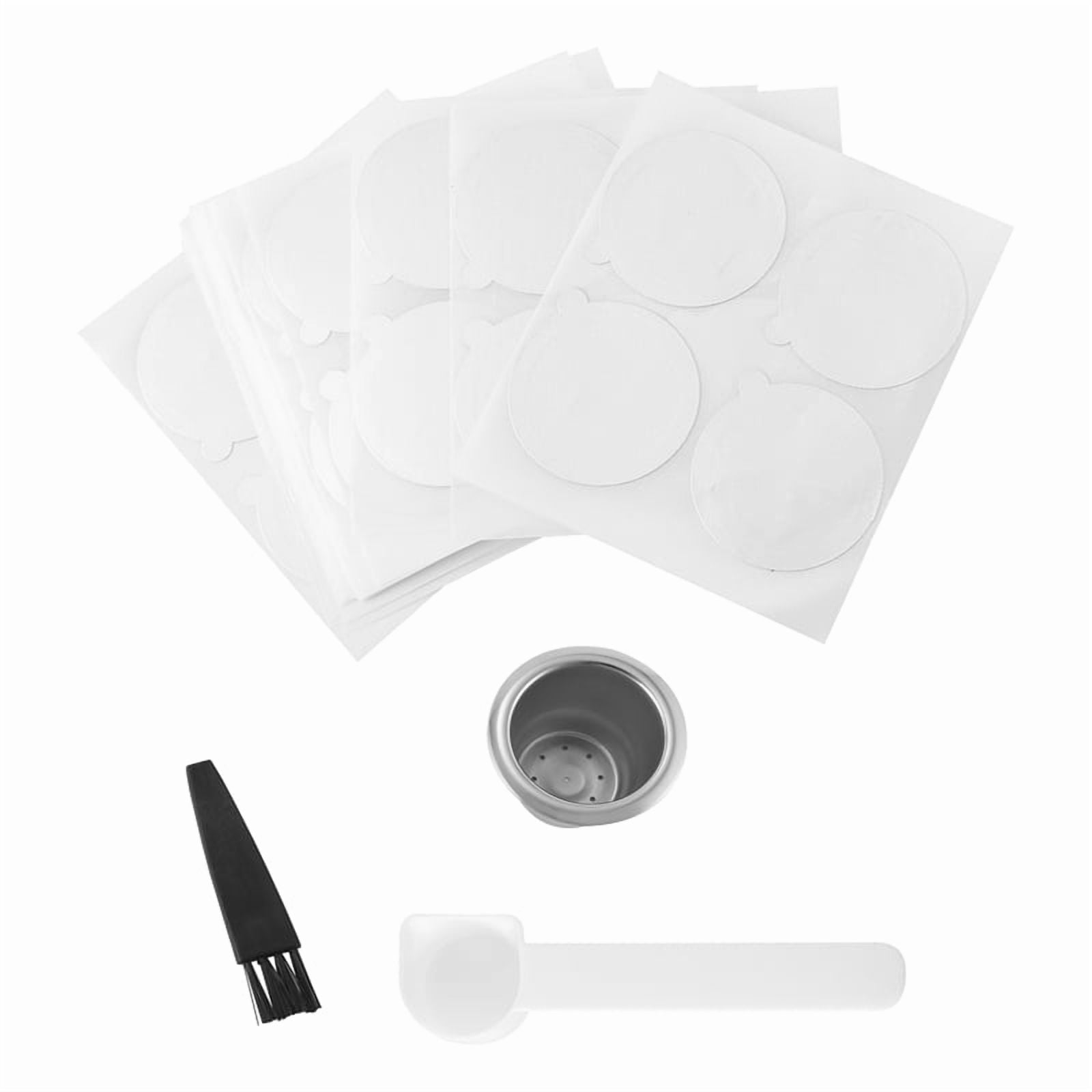 1 Pods 100 Seals Stainless Steel Refillable Coffee Capsule Reusable for ...