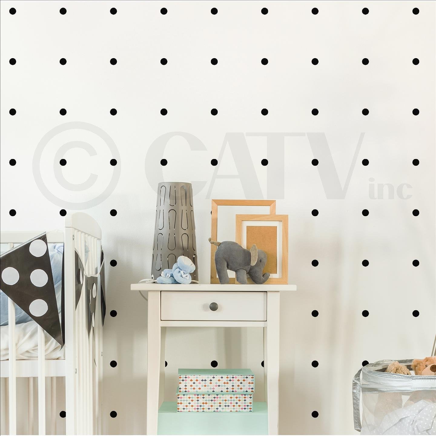 1" Polka Dots Set of 525 Circles Removable Peel And Stick Vinyl Wall ...