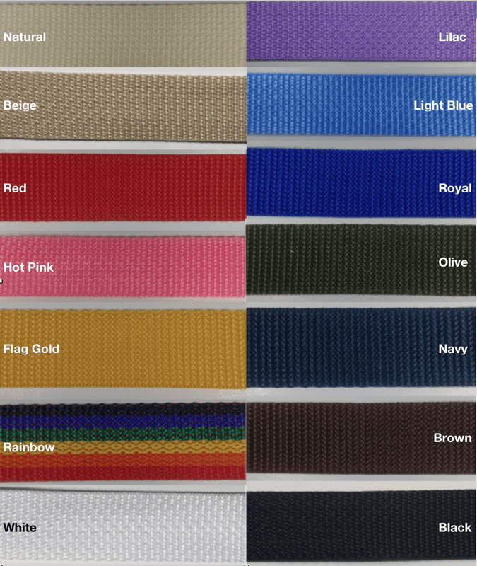 1" Poly Webbing - 20 Continuous Yards - MANY COLORS AVAILABLE - Walmart.com
