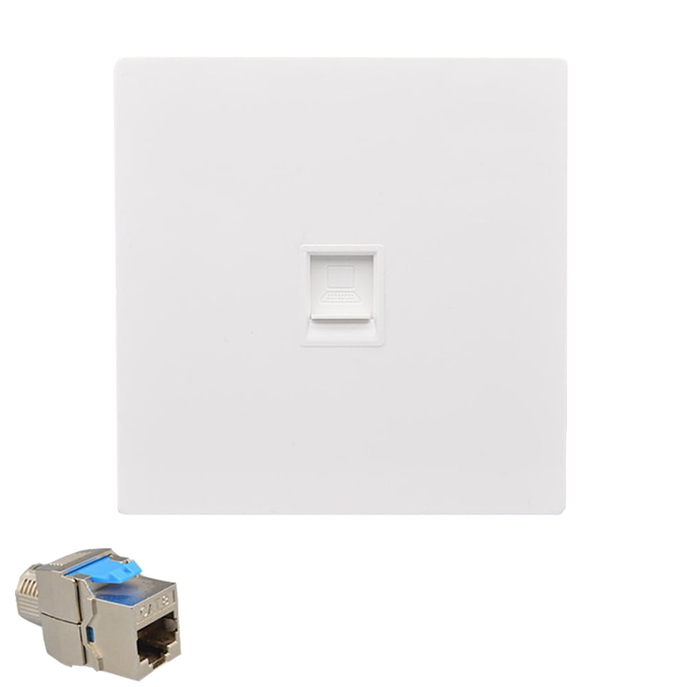 1 Port CAT8 CAT7 RJ45 86 Type Wall Panel CAT.7 LAN Faceplate CAT.8 ...