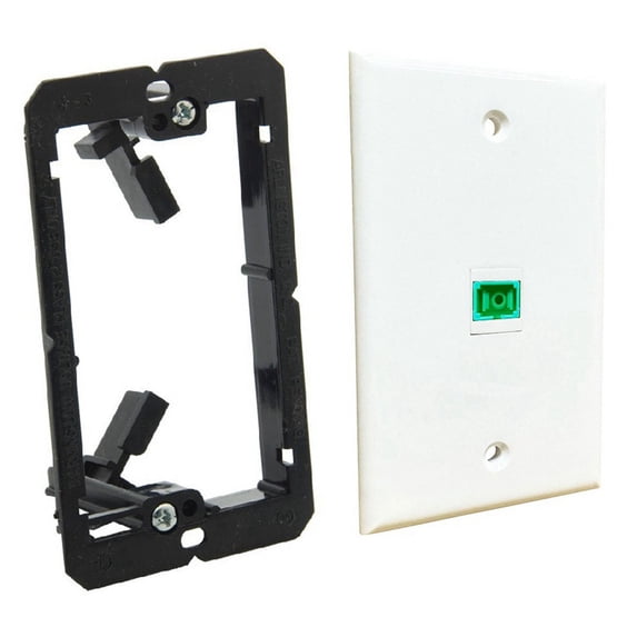 1 Port Fiber Wall Plate SC Simplex Optic Optical with 1-Gang Mounting ...