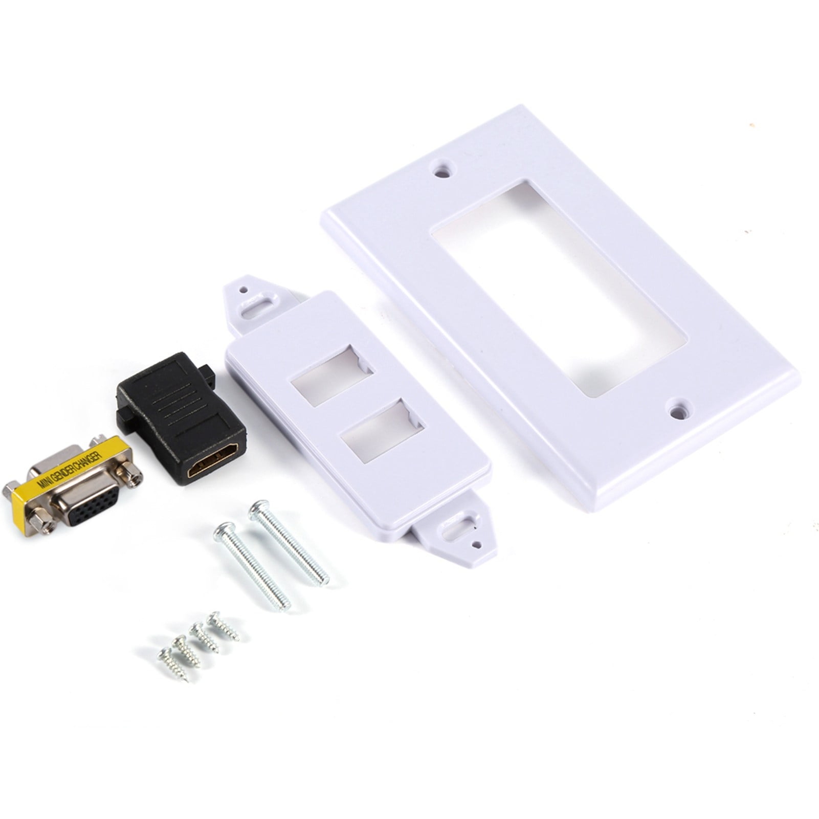 1 Port HDMI Female 1 Port VGA Female AV Wall Outlet Video Socket Face ...
