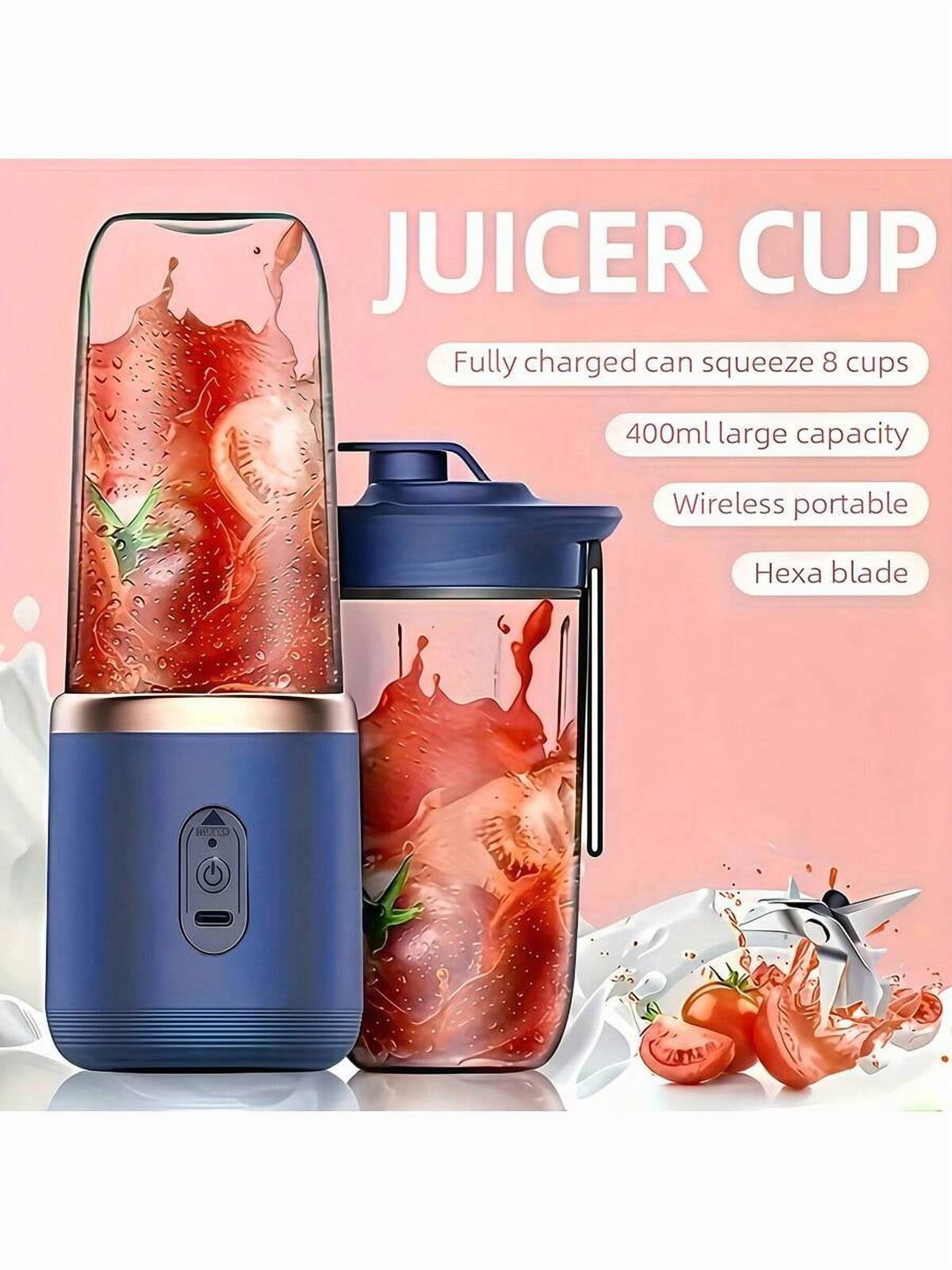 1 Portable Dual-Cup Electric Juicer, Blender, Mini Wireless Portable ...