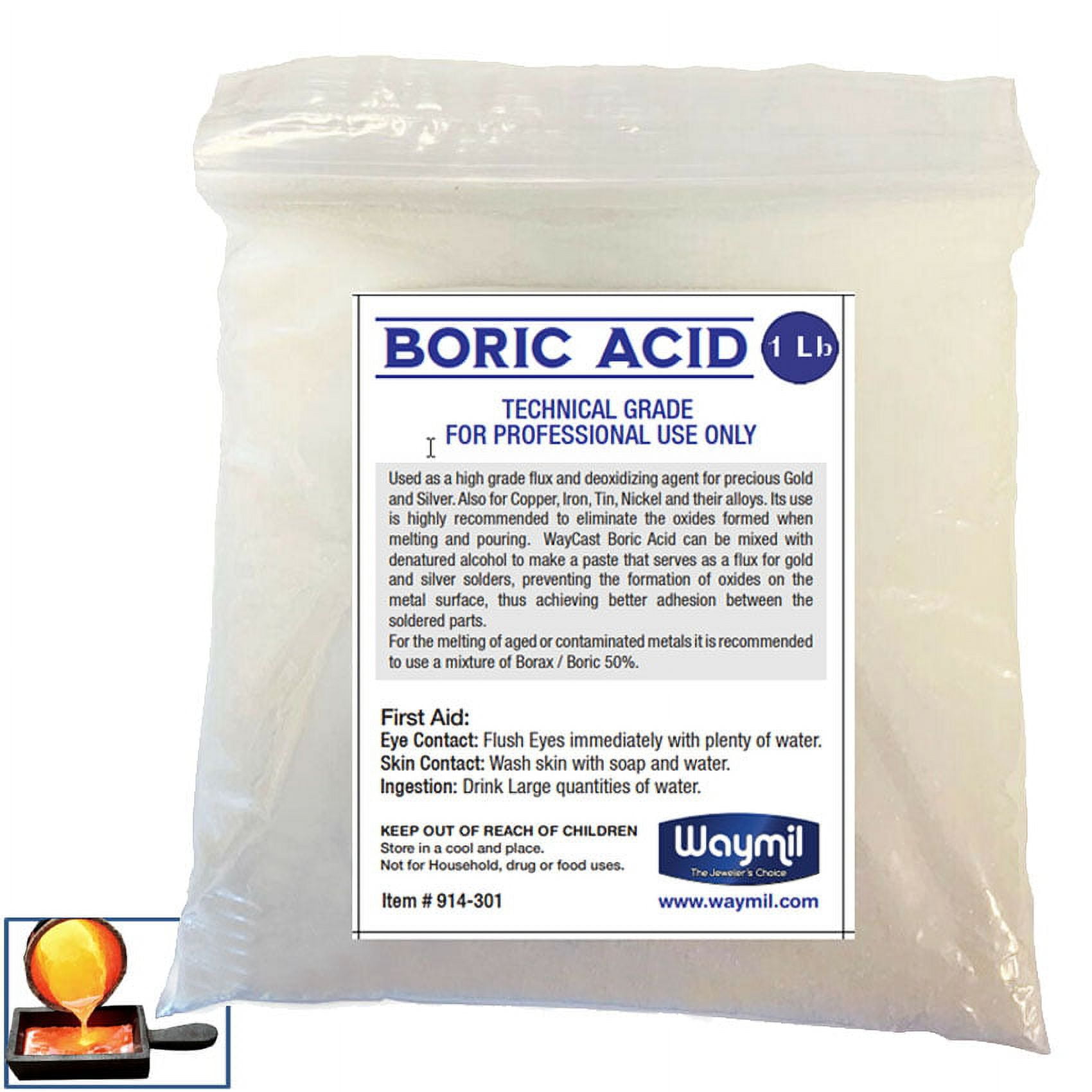 1 Pound 16 Oz Boric Deoxidizing Casting Flux for Melting Assaying ...