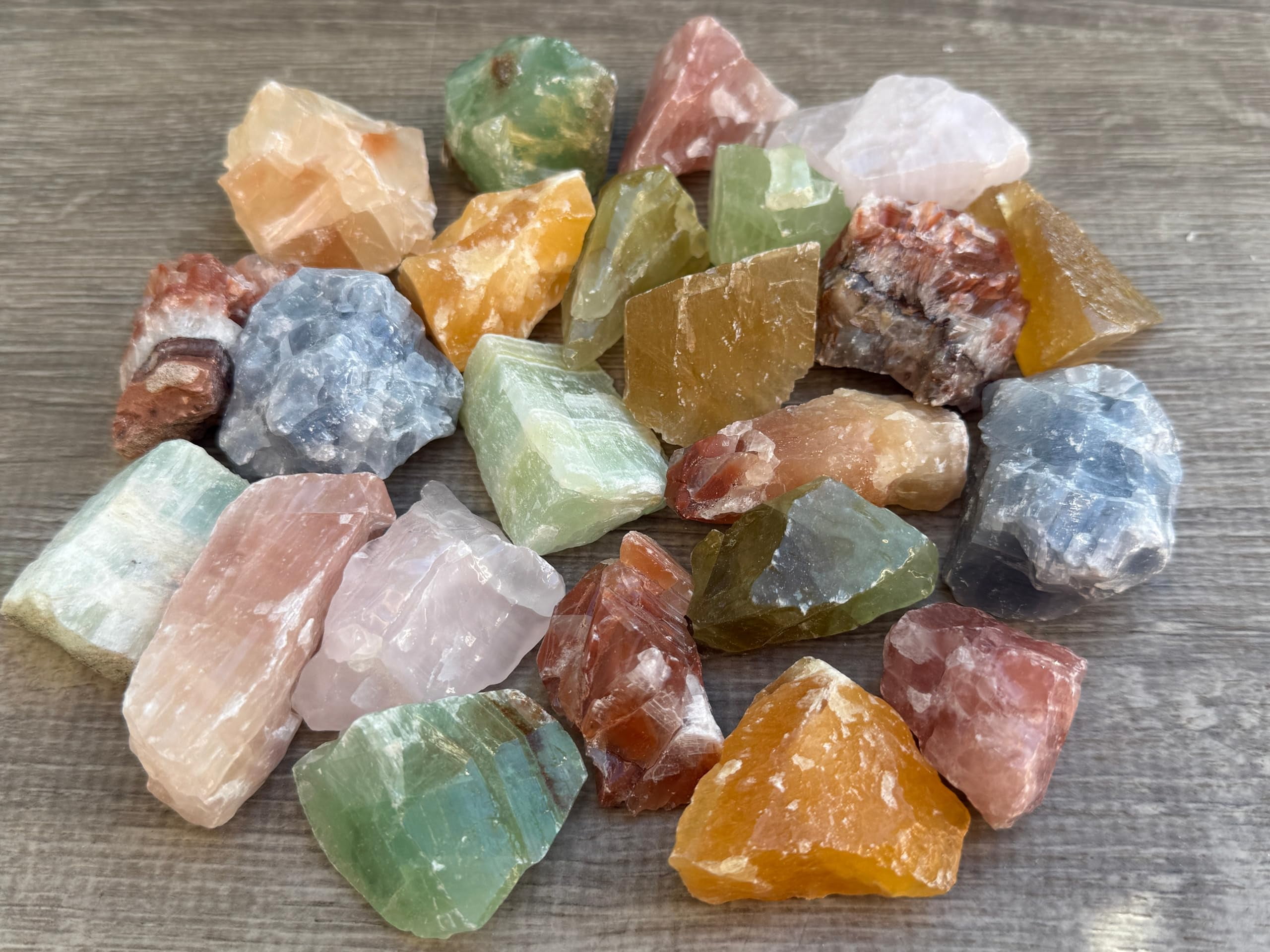 1 Pound Assorted Calcite Rough, Natural Mixed Calcite Stones - Raw ...