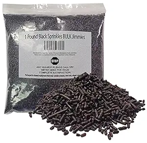 Naturejam 1 Pound Black Sprinkles Bulk Jimmies - Edible Cake Cupcakes ...