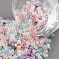 1 Pound Glass Seed Beads Ceylon Round Mixed Color 8/0 3mm Hole: 1mm ...