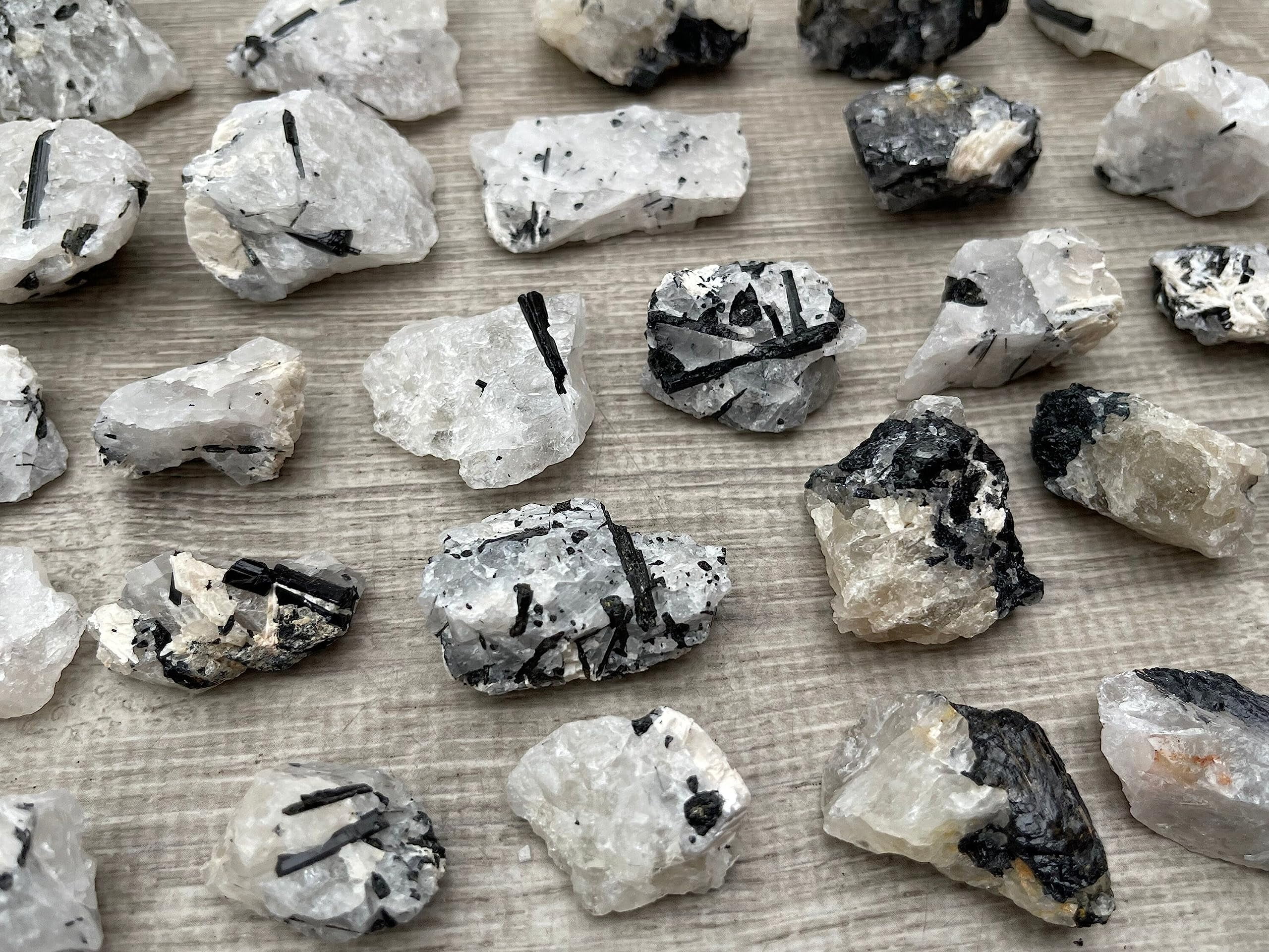 1 Pound Raw Black Tourmaline with Quartz - Natural Black Tourmaline ...
